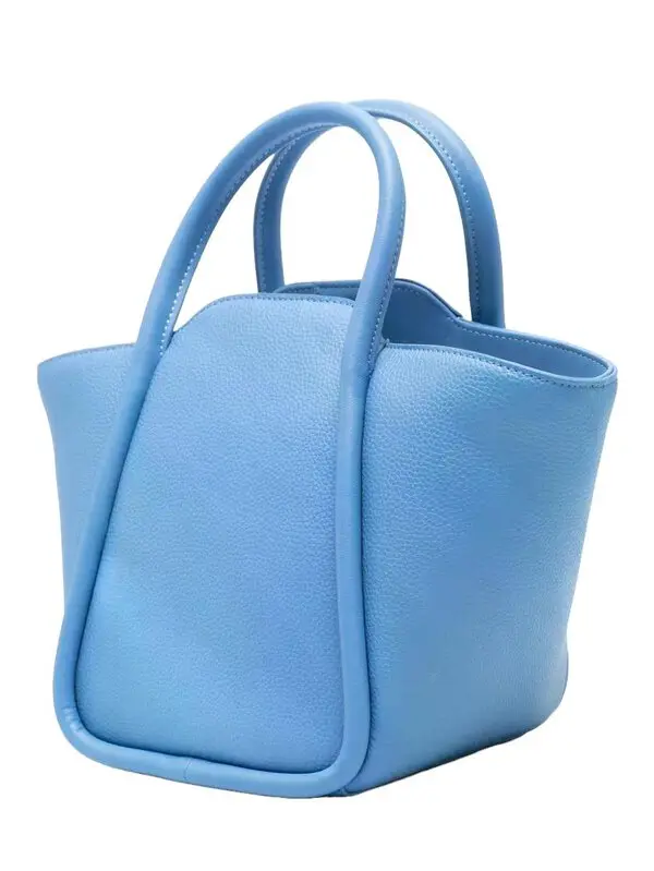 Karl Lagerfeld Icon Grained Leather Tote Bag - Blue