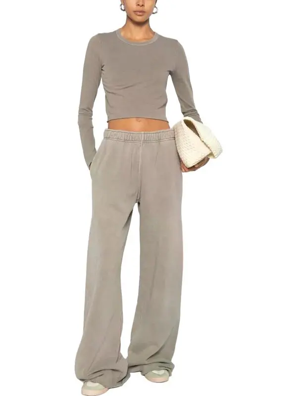 SLVRLAKE Long Sleeve Cropped T-shirt - Brown
