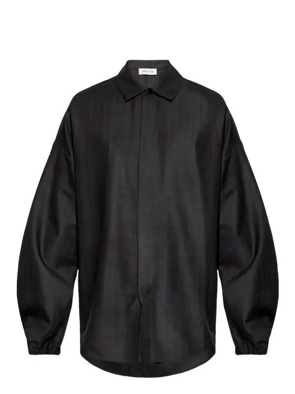 Fear Of God Striped Wool Shirt - Grey
