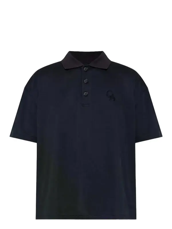 Giorgio Armani Logo-embroidered Polo Shirt - Blue