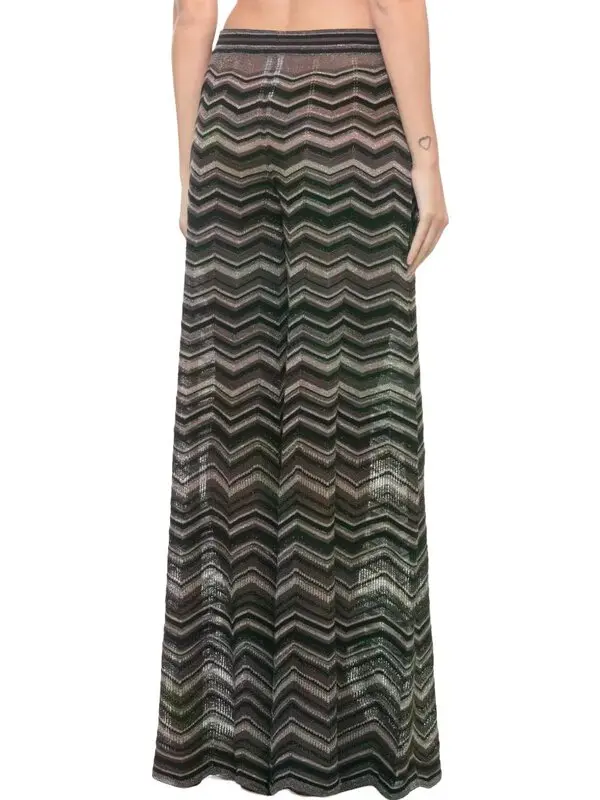 D.exterior Metallic Palazzo Pants - Brown