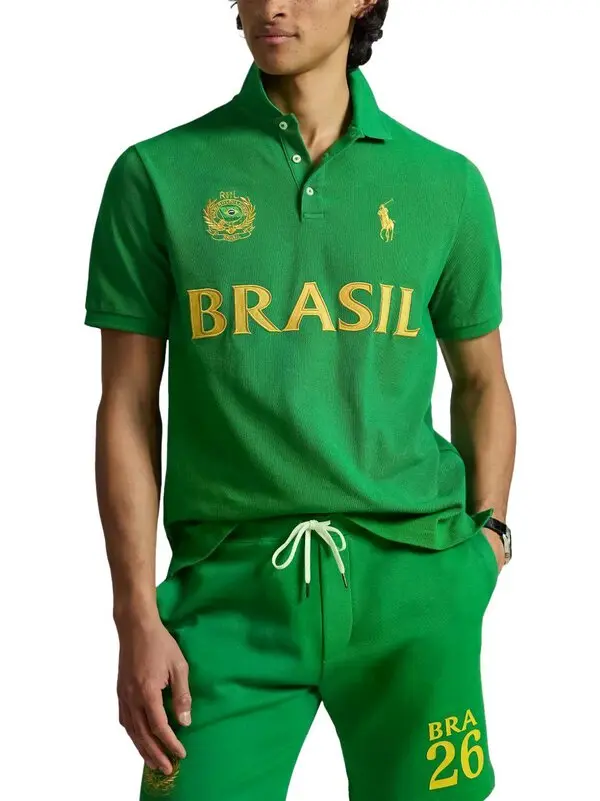 Polo Ralph Lauren Brasil Logo-embroidered Piqué Polo Shirt - Green