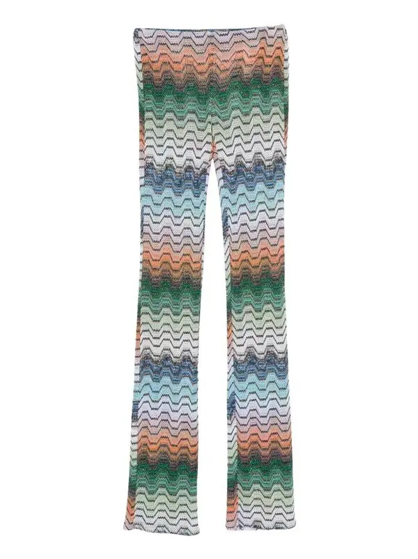 Missoni Zigzag Knit Trousers - Green