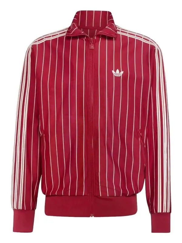 Adidas Firebird Pinstripe Track Jacket - Red