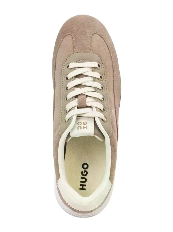 Hugo Embossed-logo Lace-up Sneakers - Brown