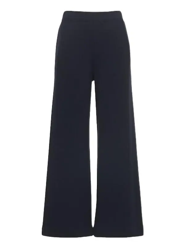 THE ROW Wide Leg Wool Slacks - Black