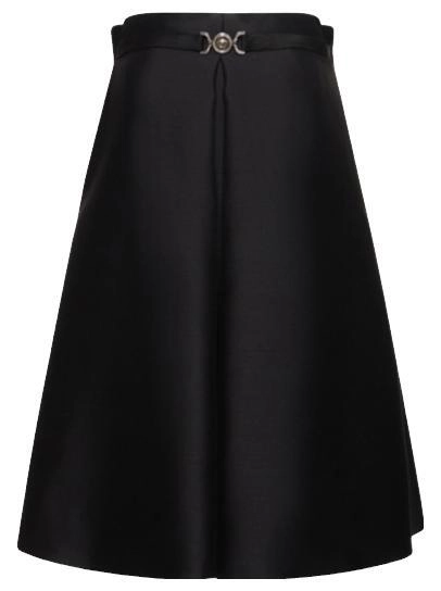 Versace Metal Logo Detail Mini Dress - Black