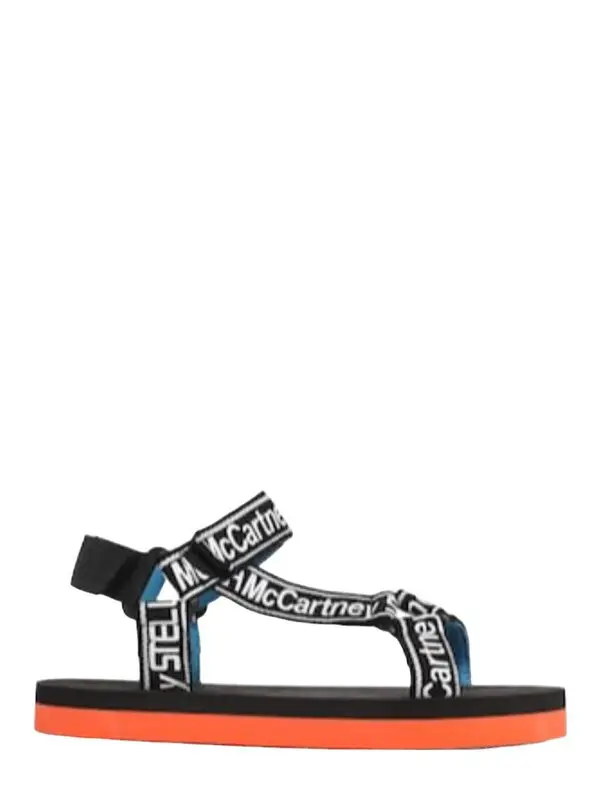 Stella McCartney Logo Flat Sandals - Black
