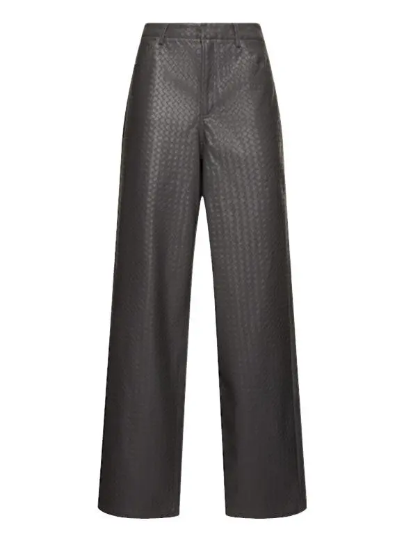 ROTATE BY BIRGER CHRISTENSEN Weaved Printed Casual Pants - Black