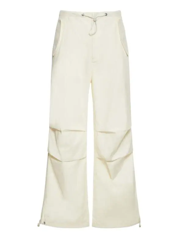 DION LEE Drawstring Waist Cargo Pants - White