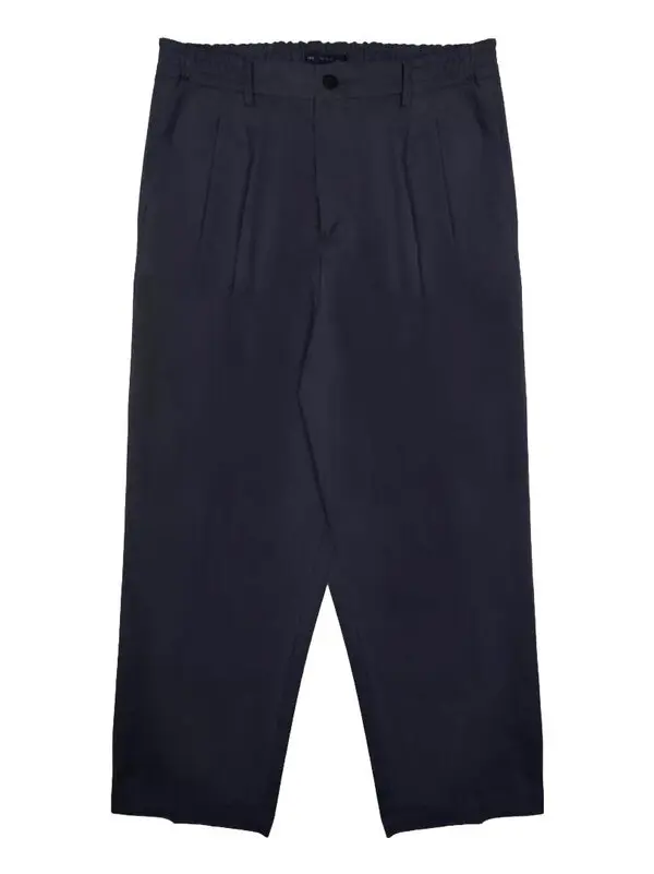 LOW BRAND Pleated Elasticated-waistband Trousers - Blue