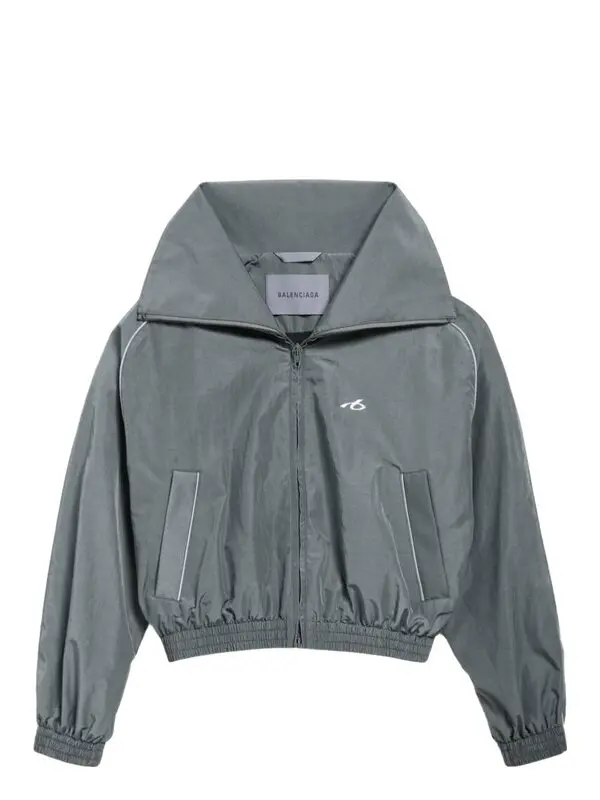 Balenciaga High Collar Track Jacket - Like Gray