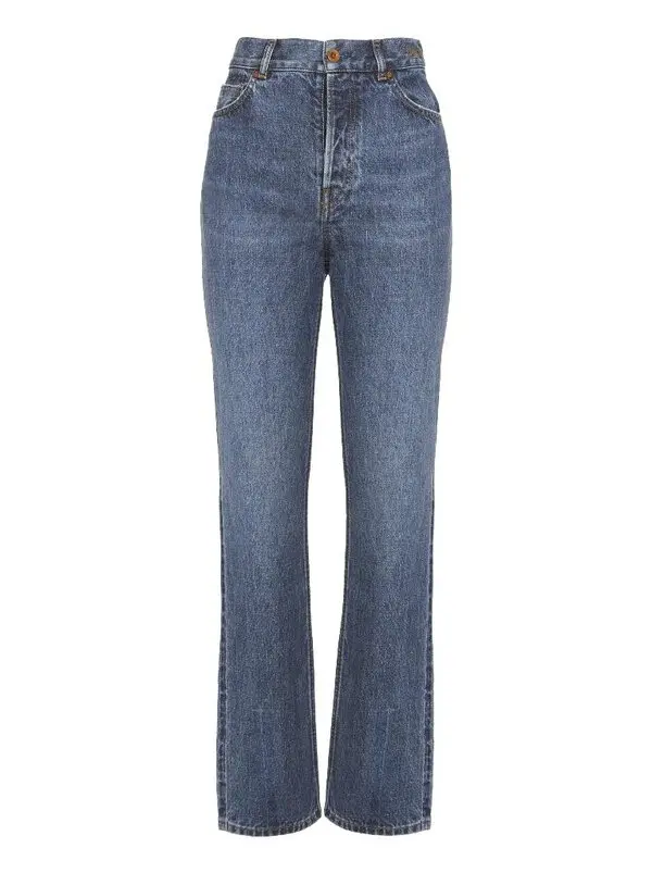 Chloé High-waisted Straight-leg Jeans - Blue