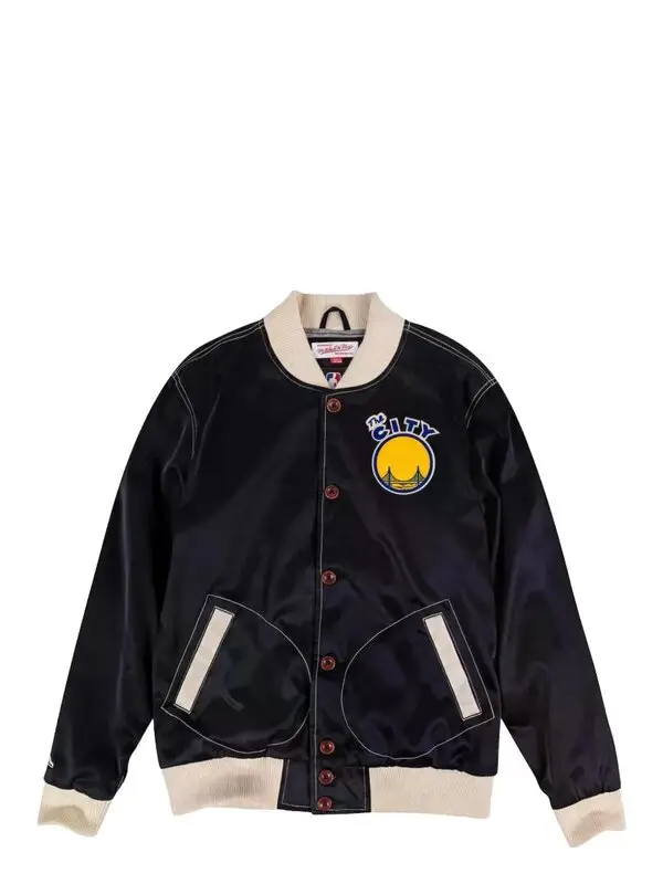 Mitchell & Ness Nba Golden State Warriors Hometown Champs Jacket - Black