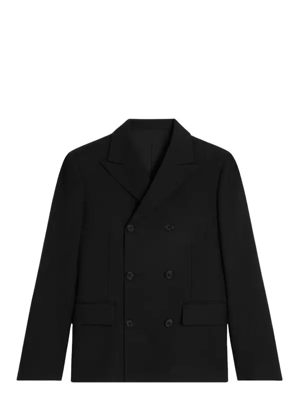 Celine Tailored Jacket In Wool Gabardine - Black