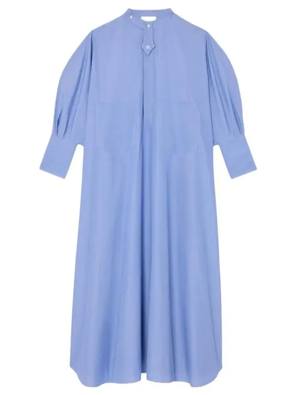 Celine Cotton Poplin Shirt Dress - Blue