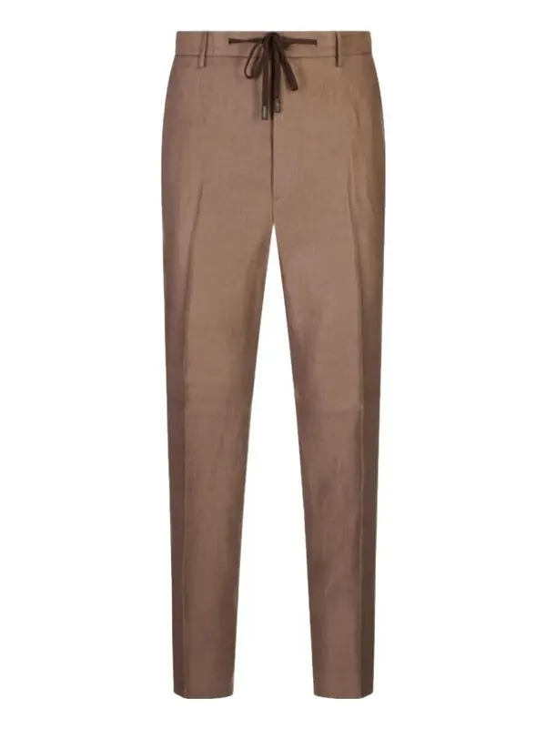 Peserico Tailored Trousers With Drawstring Waist - Brown