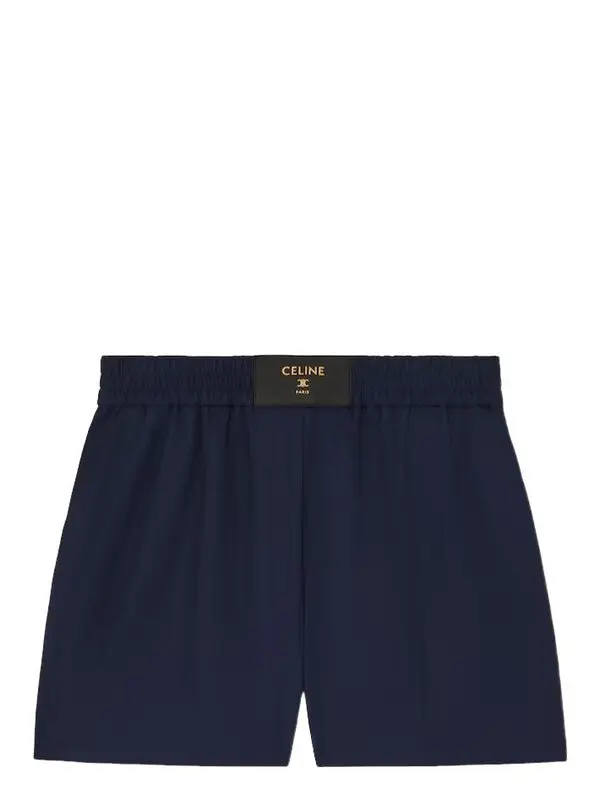 Celine Wool Twill Shorts - Ink