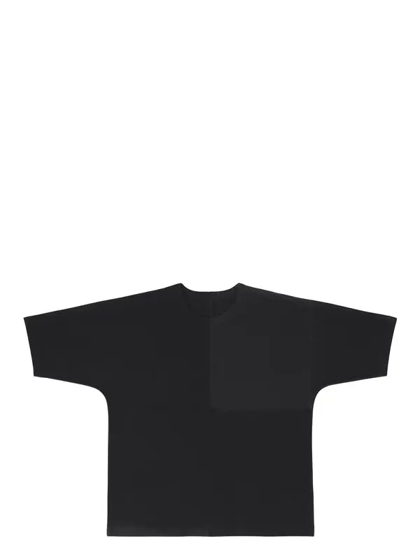 Issey Miyake Panelled Crew-neck T-shirt - Black