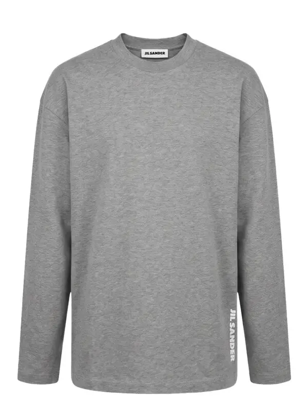 JIL SANDER Long Sleeve Crewneck T-shirt - Gray
