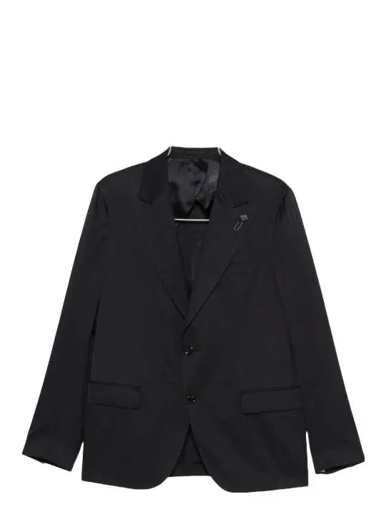 LARDINI Single-breasted Cotton Suit - Black