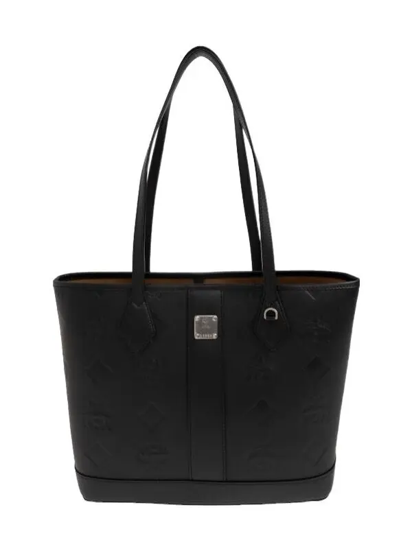 Mcm Liz Shoulder Bag With Logo Detail - Black