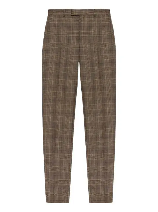 Alexander McQueen Prince Of Wales Check Trousers - Brown