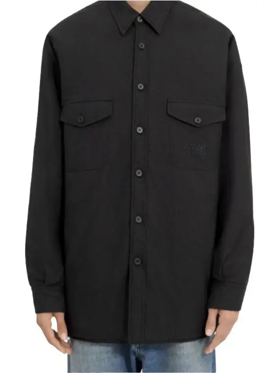 MAISON MARGIELA Long Sleeve Buttoned Shirt - Black