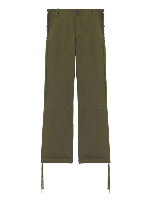 Alexander McQueen Drawstring Trousers With Lace-up Detailing - Green
