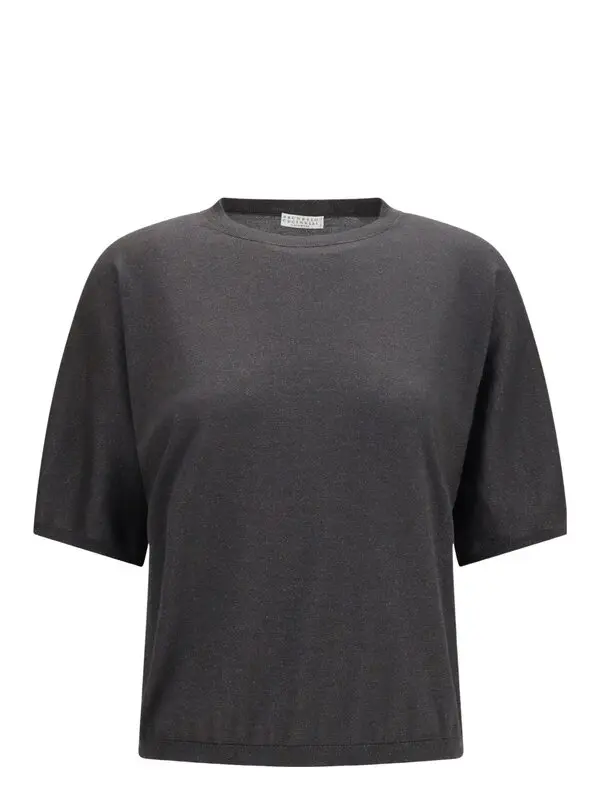 Brunello Cucinelli Short Sleeve Round Neck T-shirt - Black
