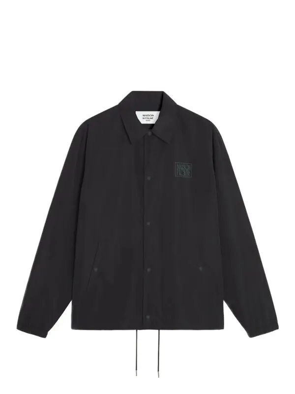 Maison Kitsuné Logo Print Coach Jacket - Black