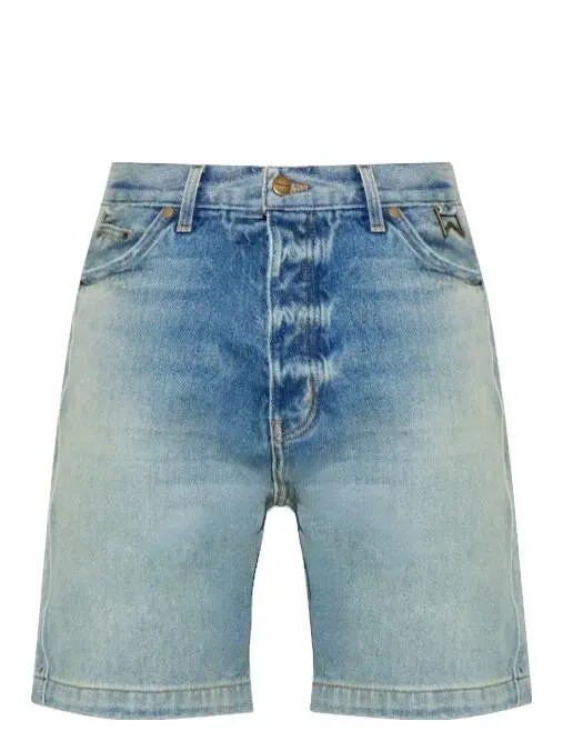 Rhude Vintage Wash Denim Shorts - Blue