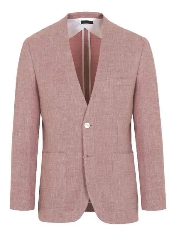 Brioni Linen, Wool, And Silk Jardigan - Pink