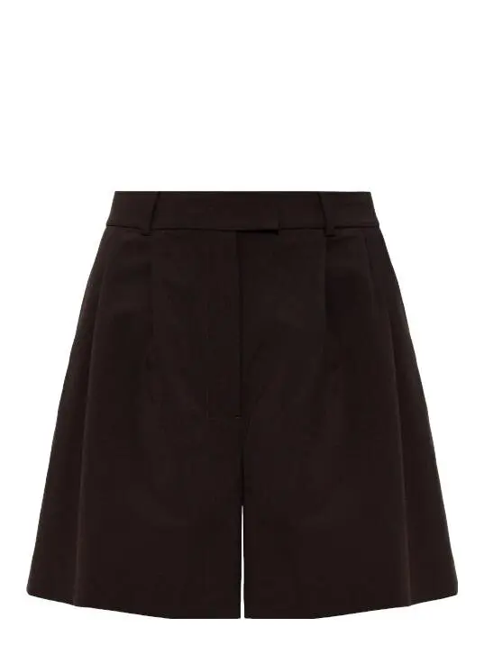 Lacoste Pleated Tailored Shorts - Brown