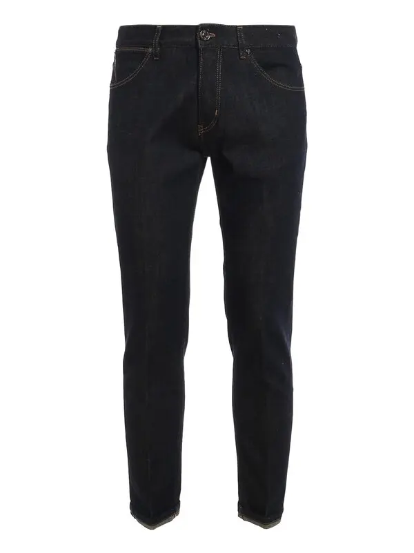 PT TORINO Straight Jeans With Contrast Stitching - Black