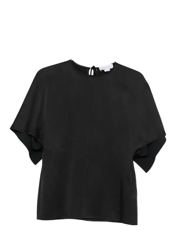 Stella McCartney Asymmetrical Crew Neck Top With Back Tie Detail - Black