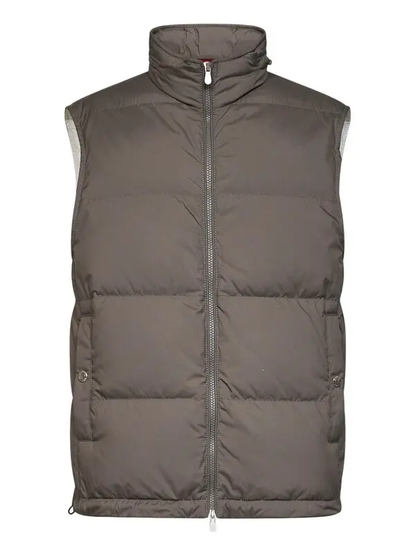 Brunello Cucinelli Padded Zip-up Gilet - Gray