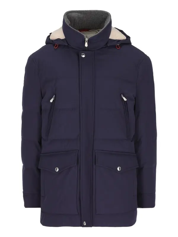 Brunello Cucinelli Zipped Hooded Coat - No