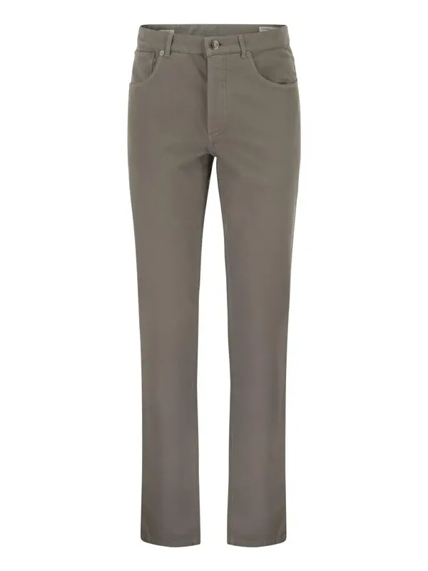 Brunello Cucinelli Garment-dyed Five-pocket Trousers - No