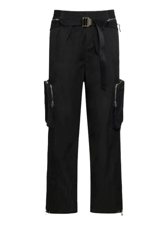 DION LEE Cargo Pants With Detachable Pouch - Black