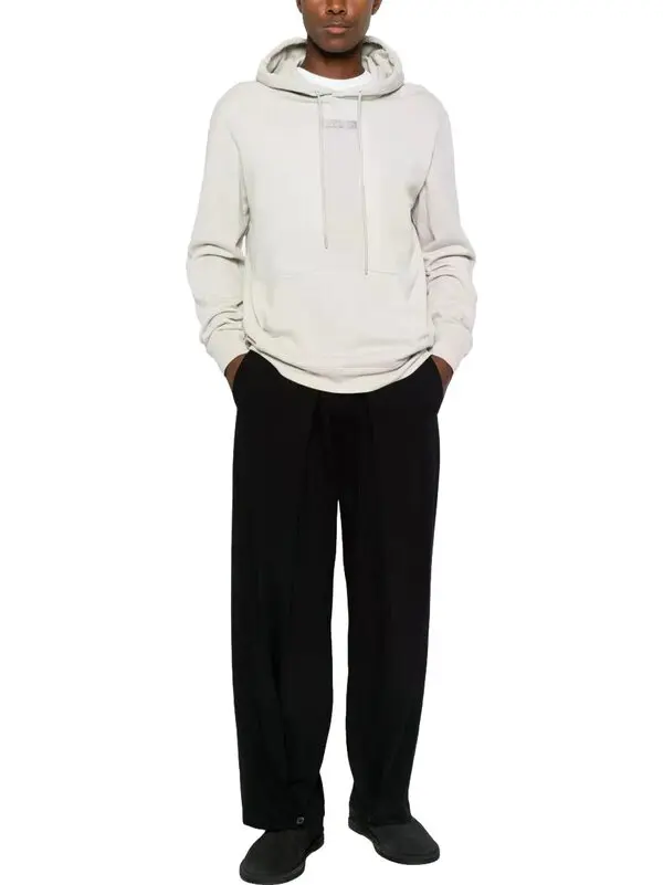 Calvin Klein Patch Drawstring Hoodie - Neutrals