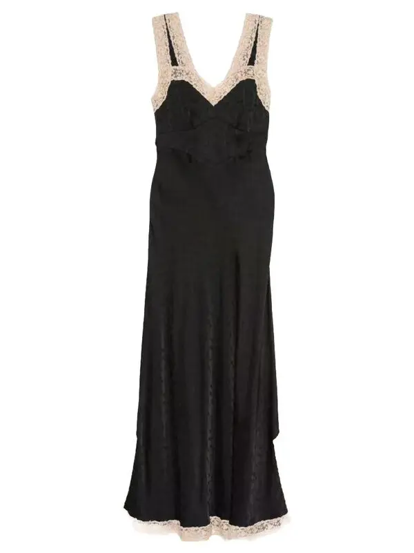 Rixo Keily Lace-trim Maxi Dress - Black