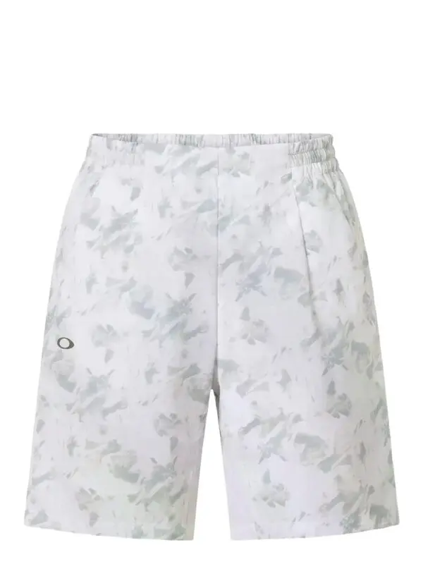 Oakley Abstract Print Elasticated Waist Shorts - White