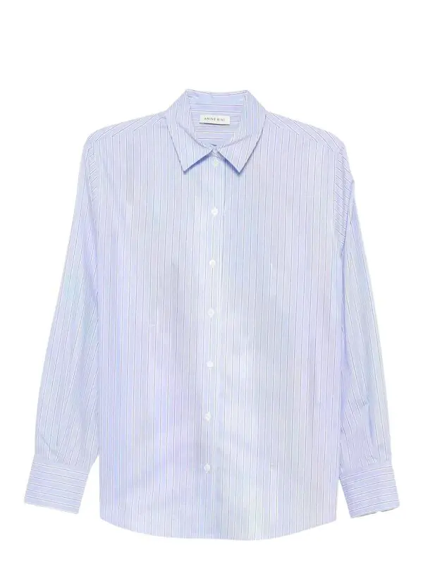 ANINE BING Striped Long-sleeve Shirt - Blue