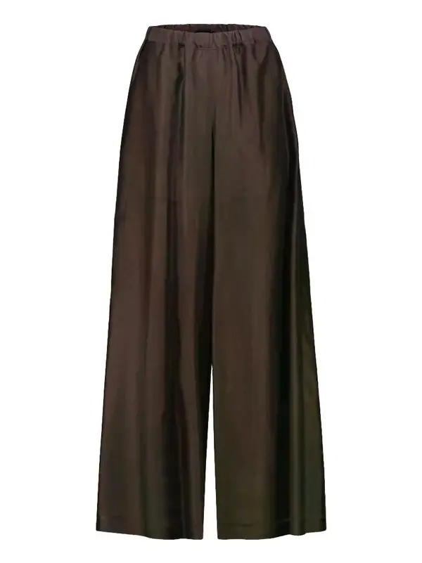 DRHOPE Sheer Wide-leg Trousers - Brown