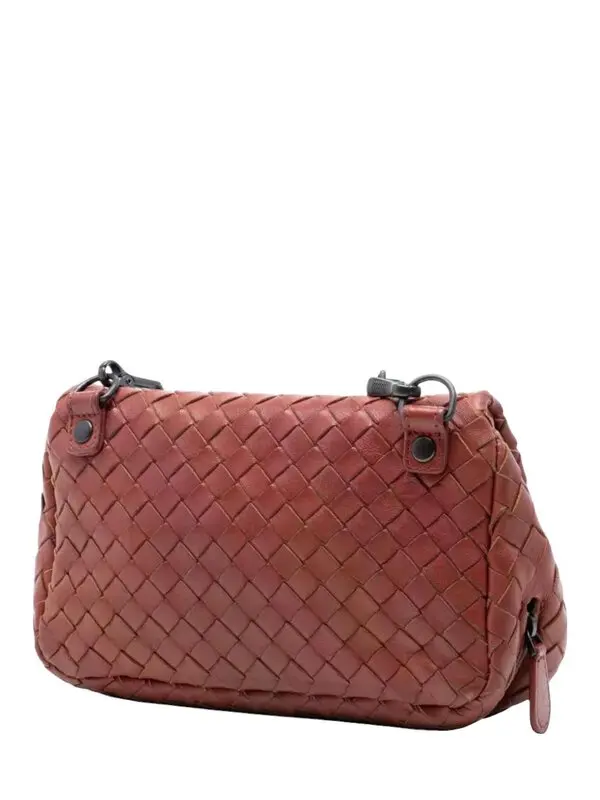 Bottega Veneta Mini Expandable Chain Flap Crossbody Bag - Red