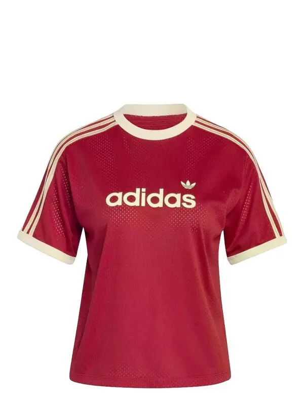 Adidas Logo Print Mesh T-shirt - Red