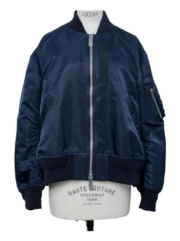 Sacai Zip-up Bomber Jacket - Navy