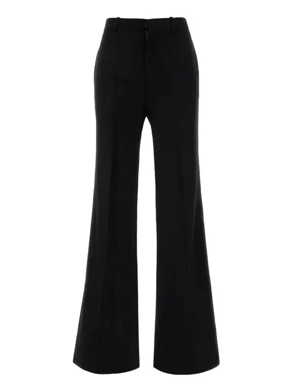 Chloé Pressed-crease Flared Trousers - Black