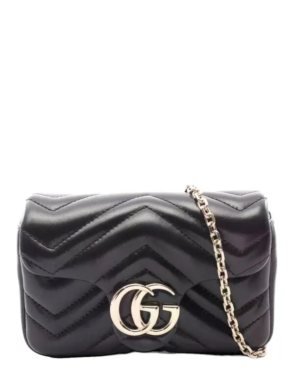 Gucci Mini Gg Marmont Shoulder Bag - Black